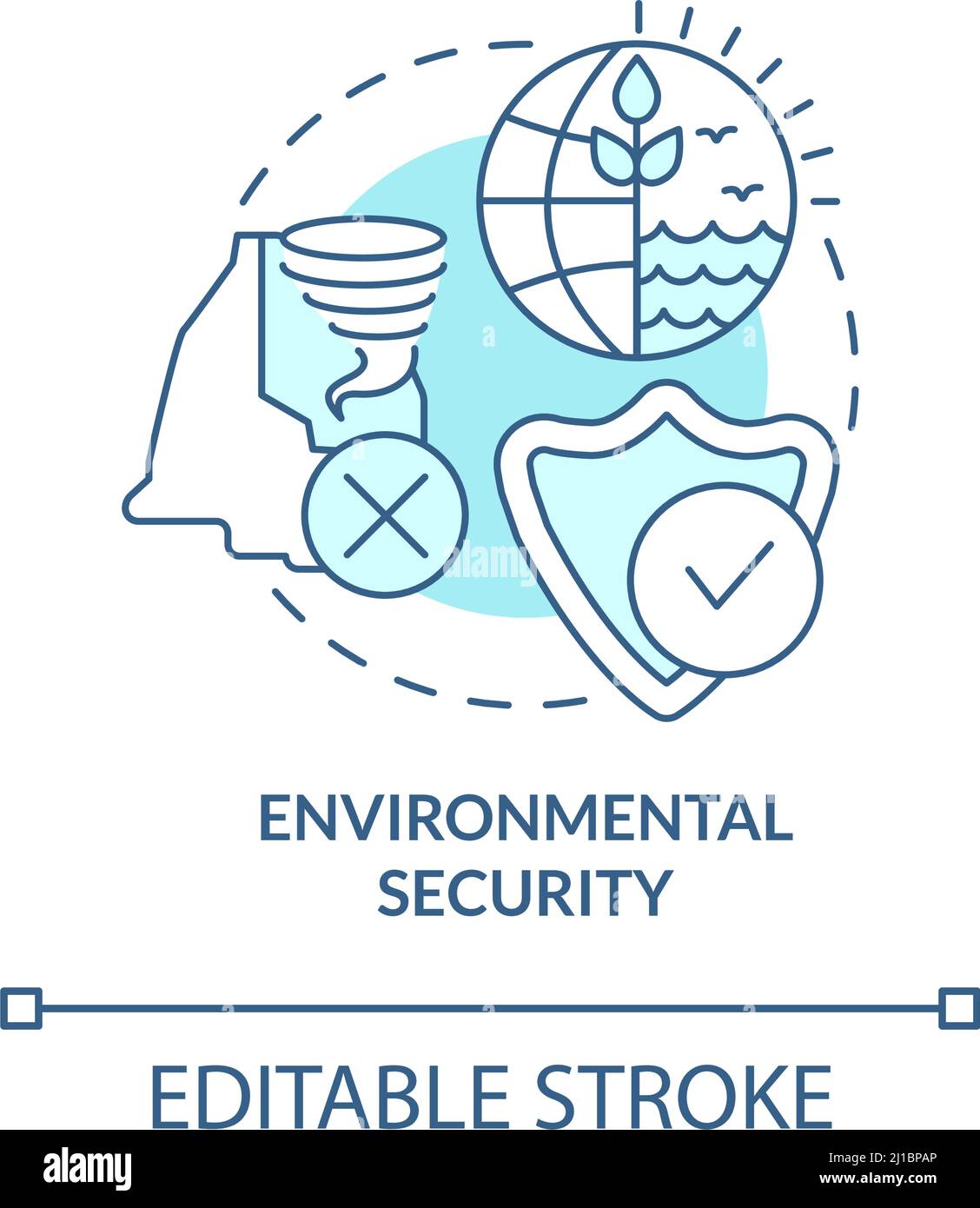 Environmental security turquoise concept icon Stock Vector Image & Art ...