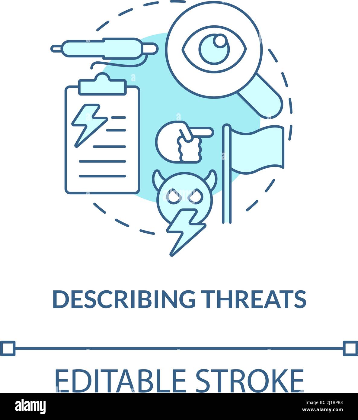 Describing threats turquoise concept icon Stock Vector Image & Art - Alamy Describing threats turquoise concept icon Stock Vector Image & Art - Alamy