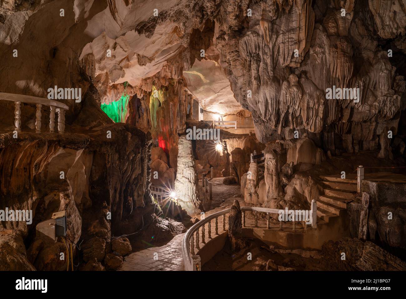 a photo of stairs in cave Stock Photo - Alamy