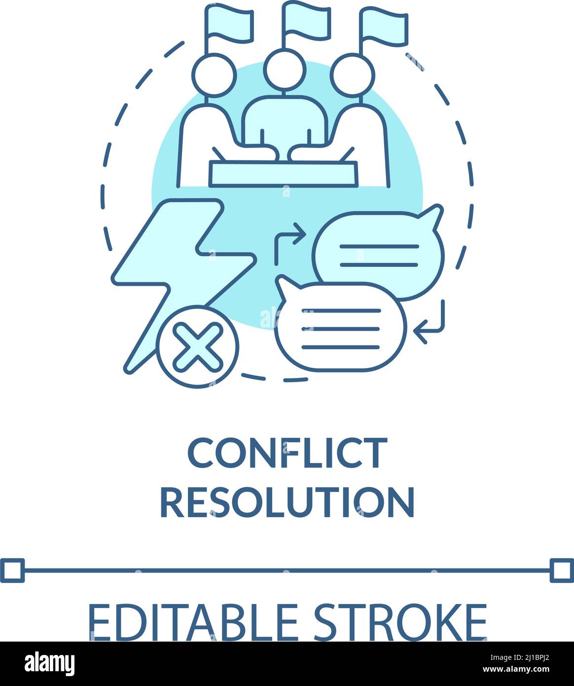 Peace and conflict resolution Stock Vector Images - Alamy