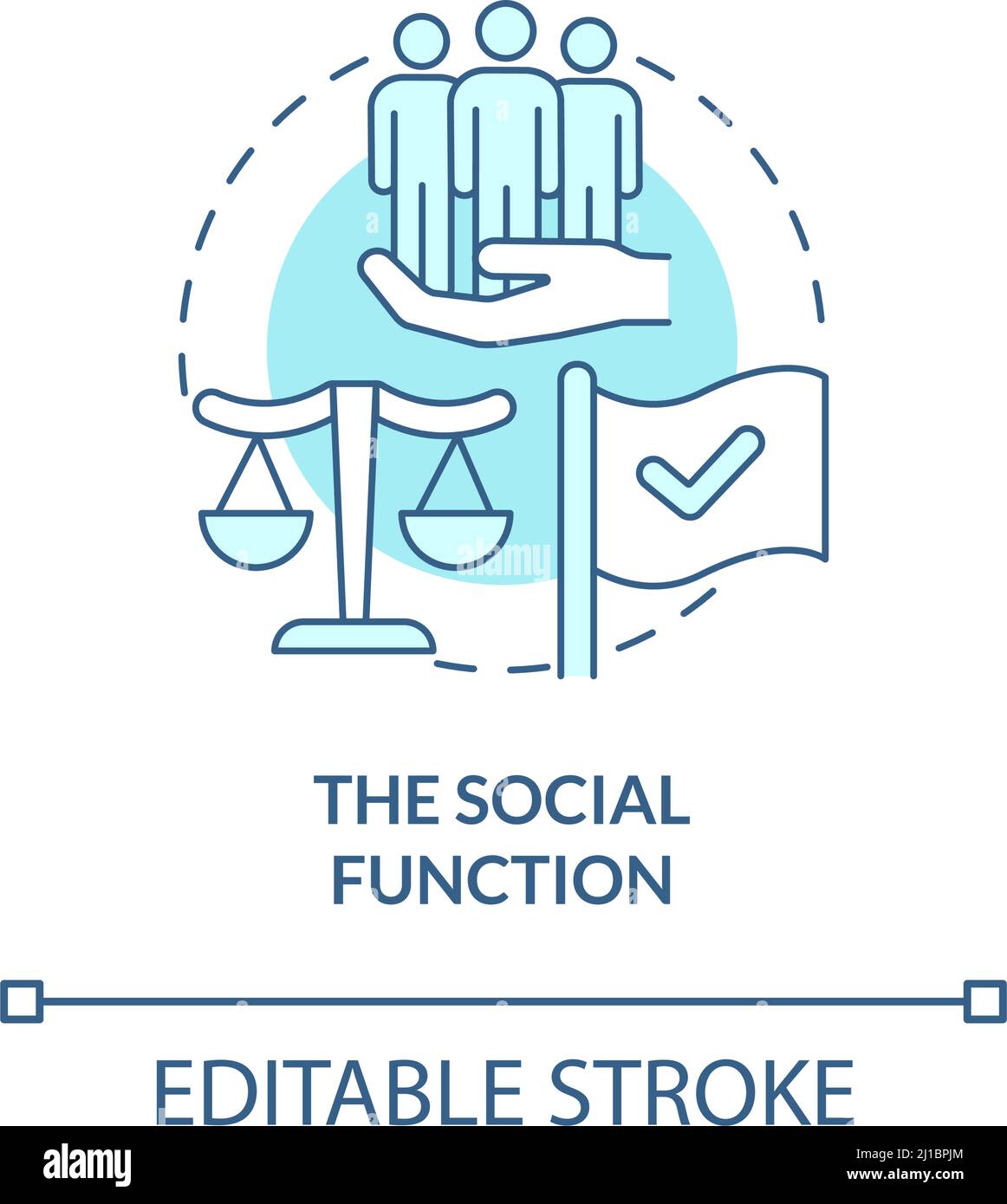 Social function turquoise concept icon Stock Vector Image & Art - Alamy