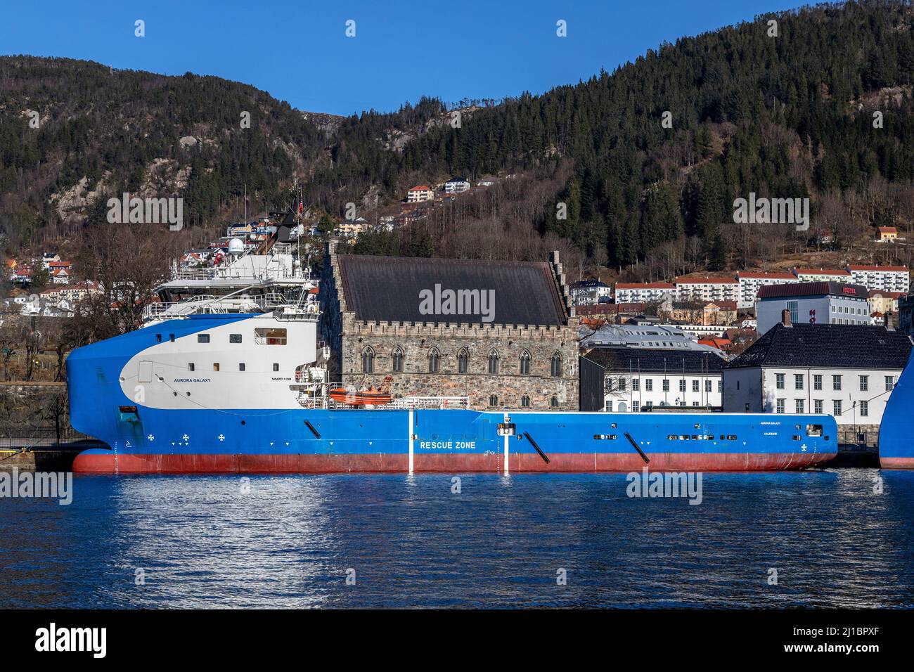Offshore platform supply vessel (PSV) Aurora Galaxy at Festningskaien ...