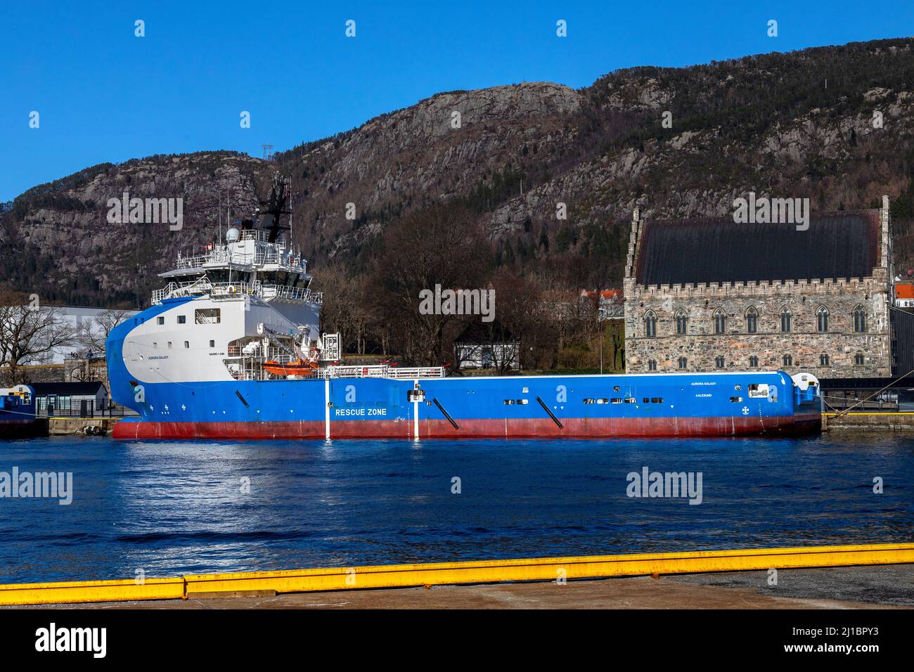 Offshore platform supply vessel (PSV) Aurora Galaxy at Festningskaien ...