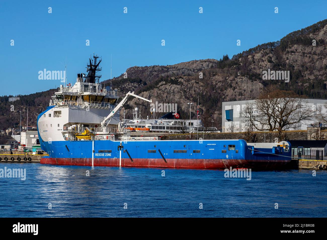 Offshore platform supply vessel (PSV) Aurora Horizon at Festningskaien ...