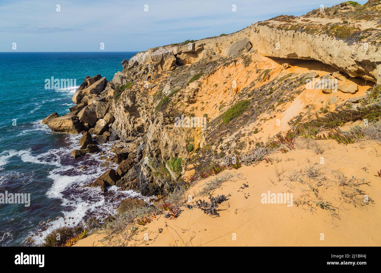 Beautiful landscape in Vicentina Coast Natural Park, Alentejo, Portugal ...