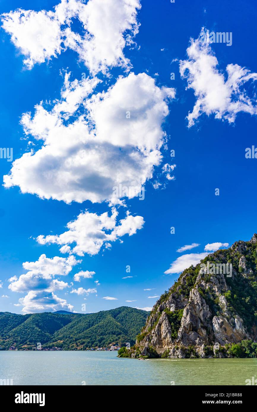 View at Danube gorge at Djerdap in Serbia Stock Photo - Alamy