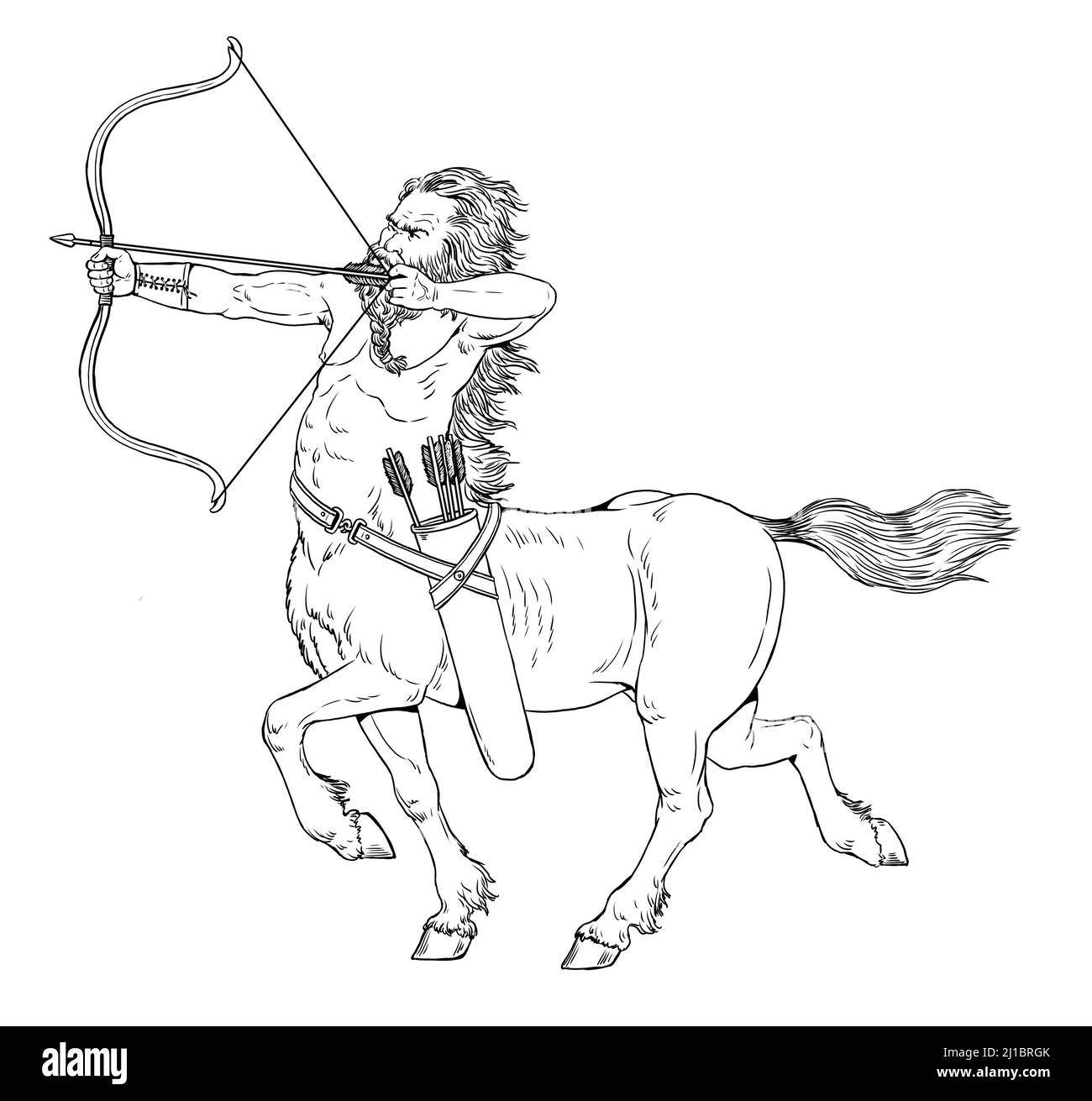 Mythical centaur Black and White Stock Photos & Images - Alamy