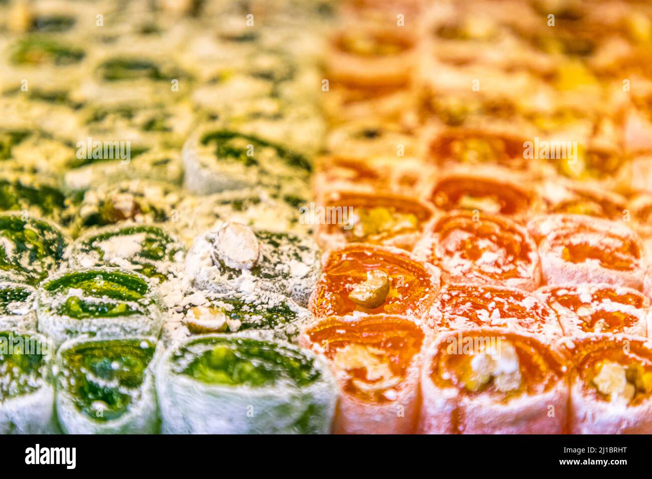 Green turkish delight nuts hi-res stock photography and images - Alamy