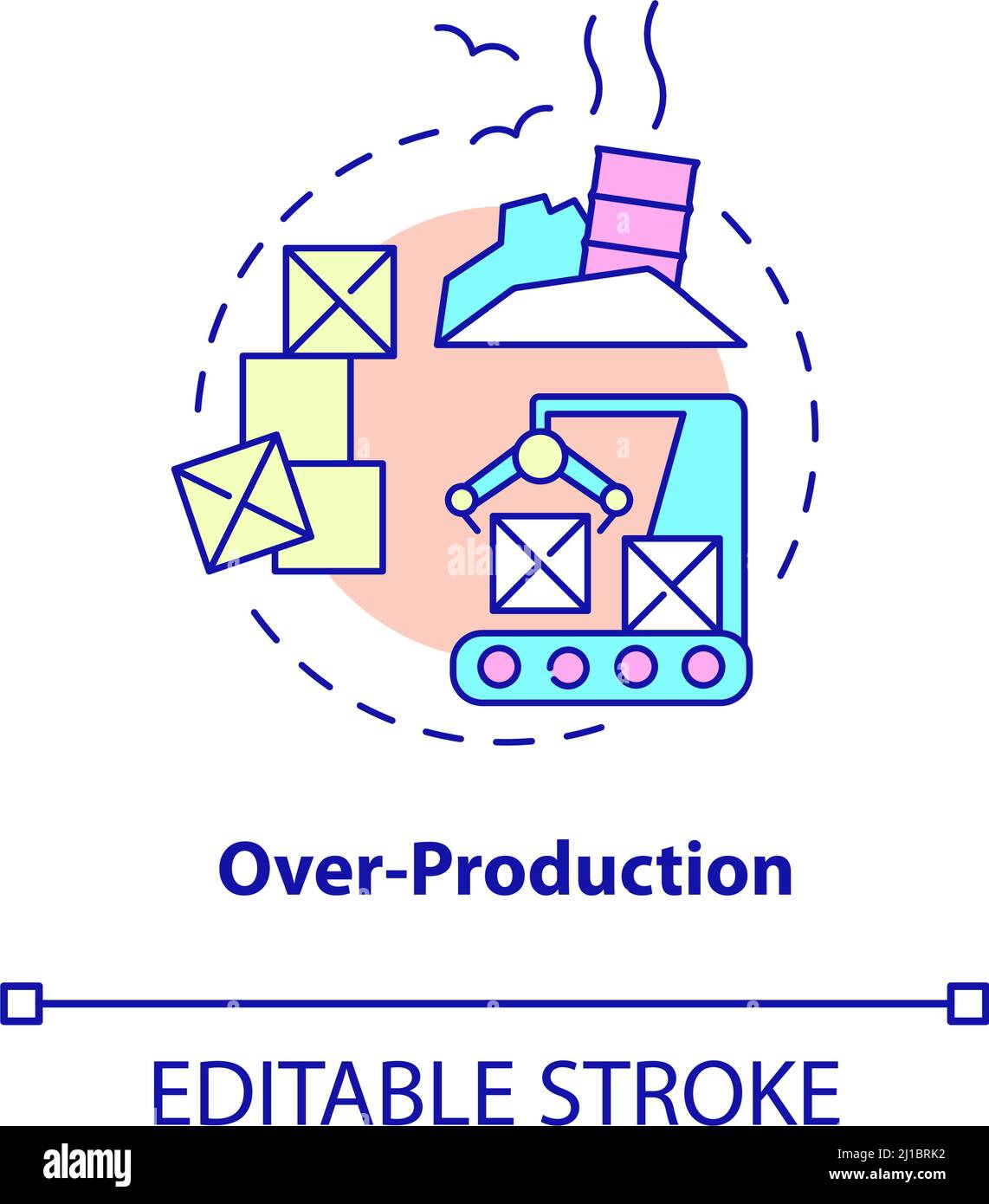 Overproduction concept icon Stock Vector Image & Art - Alamy