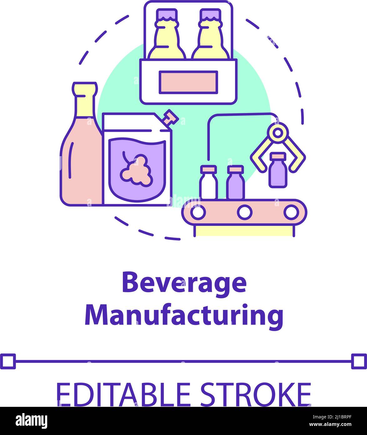 Beverage manufacturing concept icon Stock Vector Image & Art - Alamy