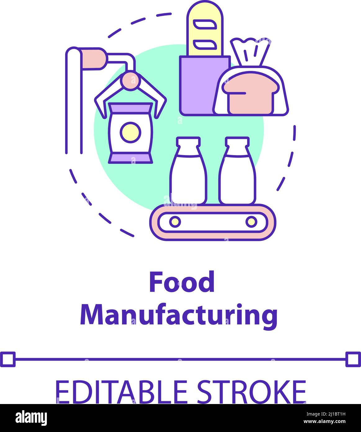 Food manufacturing concept icon Stock Vector Image & Art - Alamy