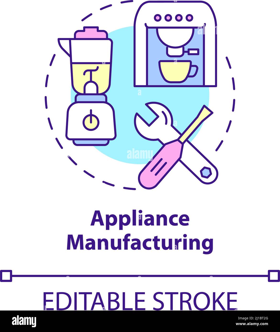 Appliance manufacturing concept icon Stock Vector Image & Art - Alamy