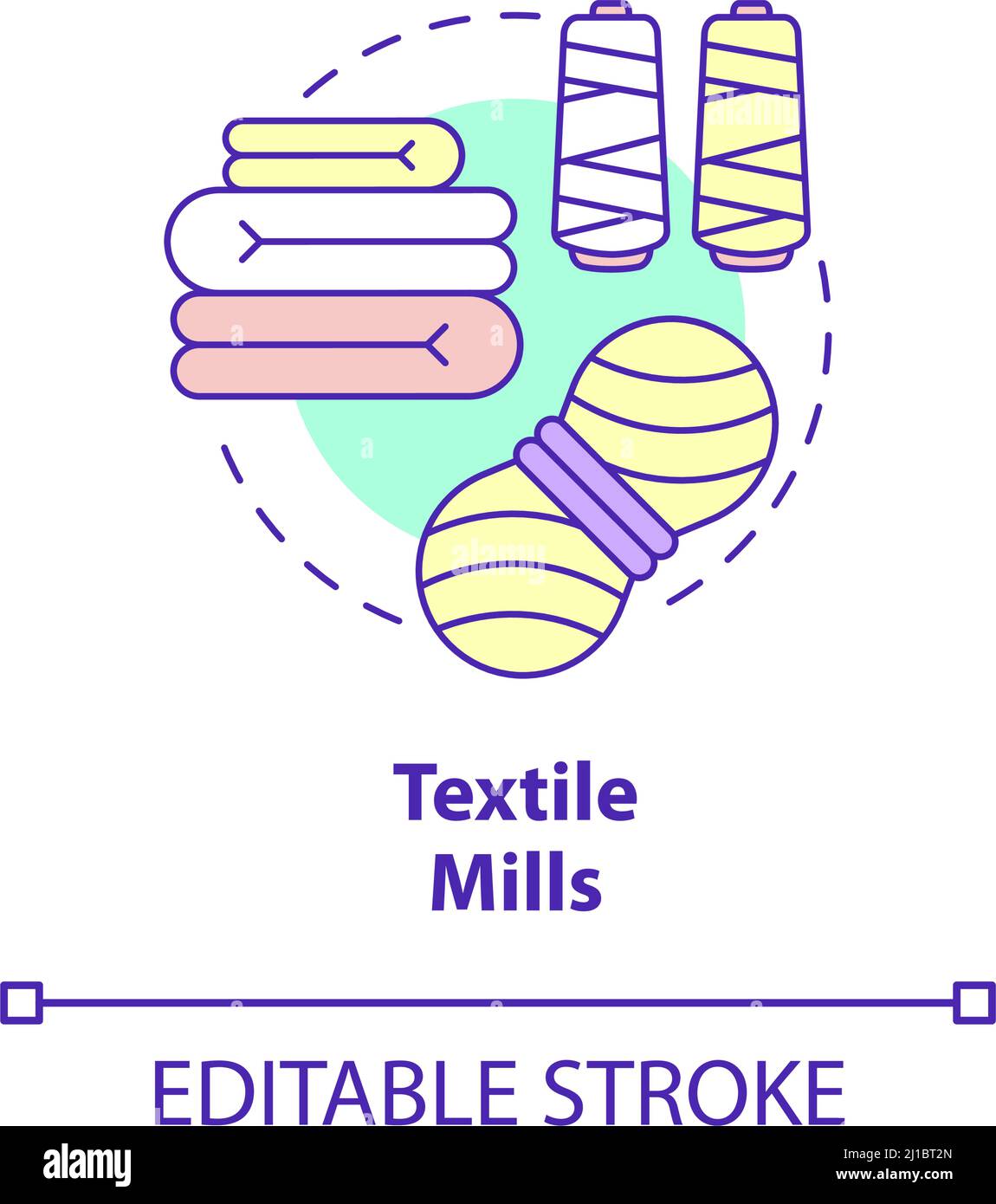 Textile mills concept icon Stock Vector Image & Art - Alamy