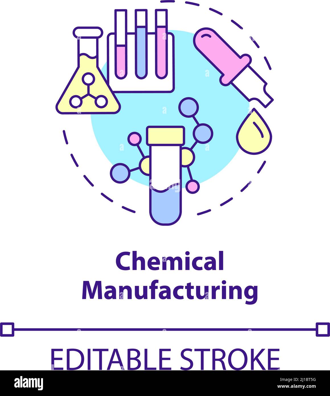 Chemical manufacturing concept icon Stock Vector Image & Art - Alamy