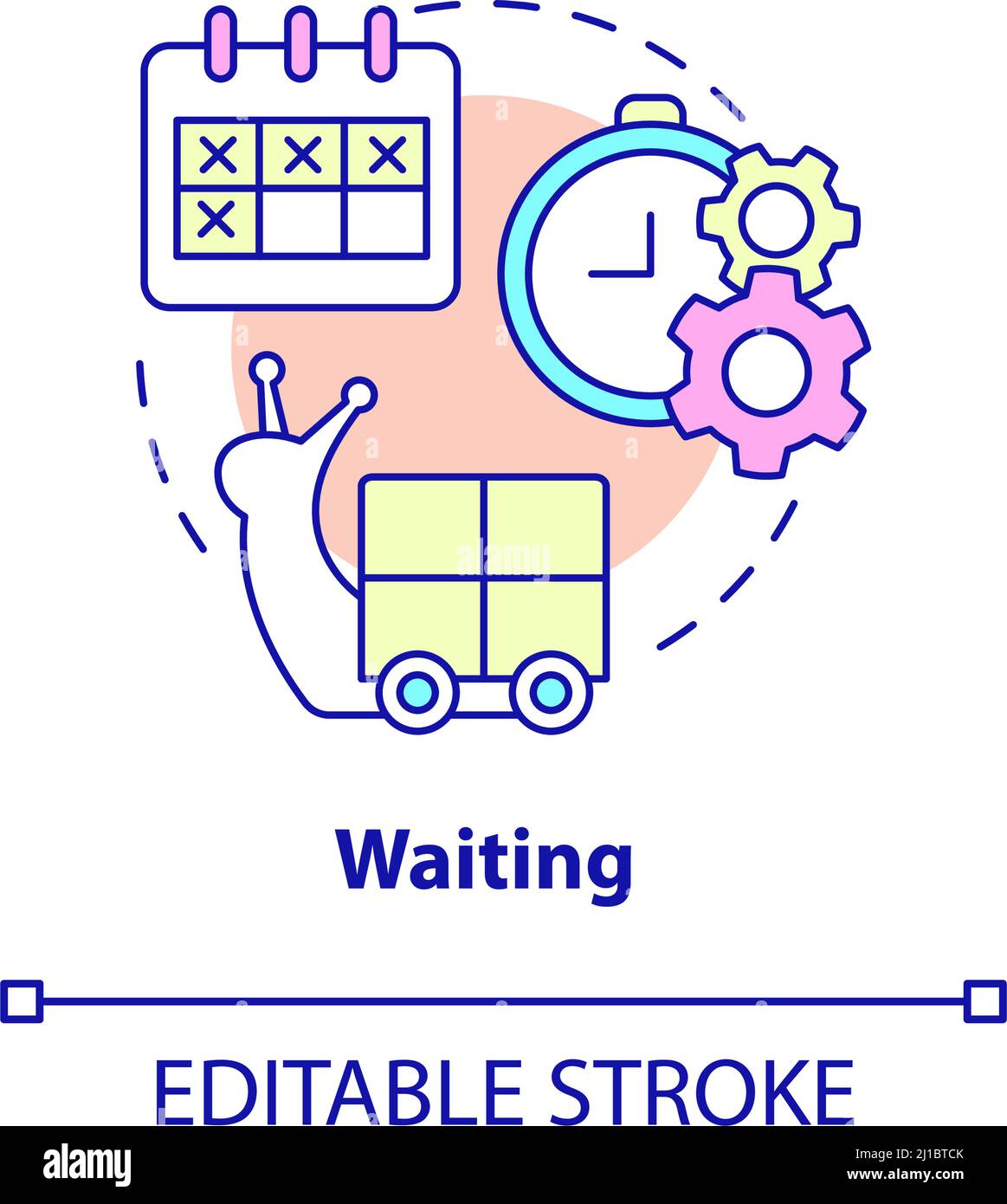 Waiting concept icon Stock Vector Image & Art - Alamy