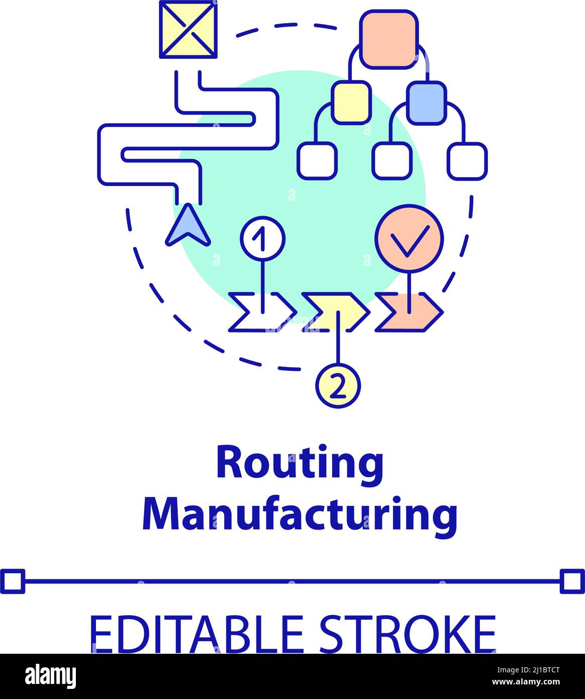 Routing manufacturing concept icon Stock Vector Image & Art - Alamy