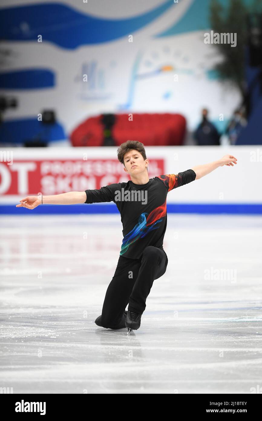 Adam HAGARA (SVK), during Men Short Program at the ISU World Figure ...