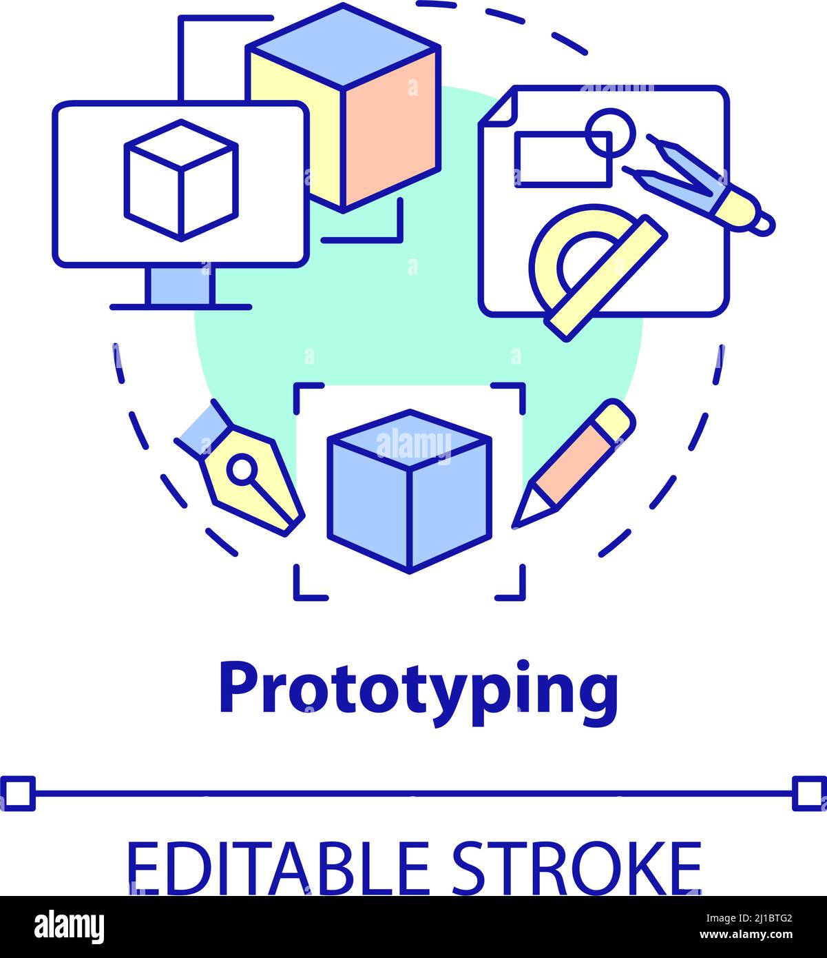 Prototyping concept icon Stock Vector Image & Art - Alamy