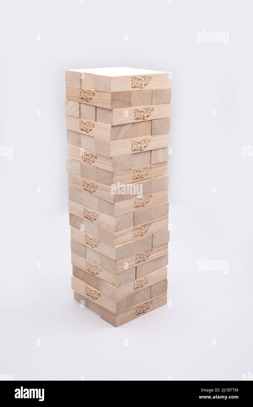 The game Jenga Stock Photo - Alamy