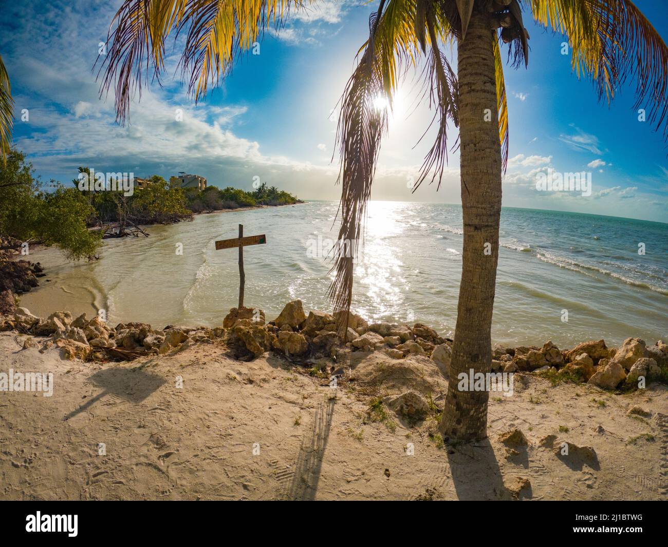 Mexican Caribbean beach. Holbox Island Stock Photo - Alamy