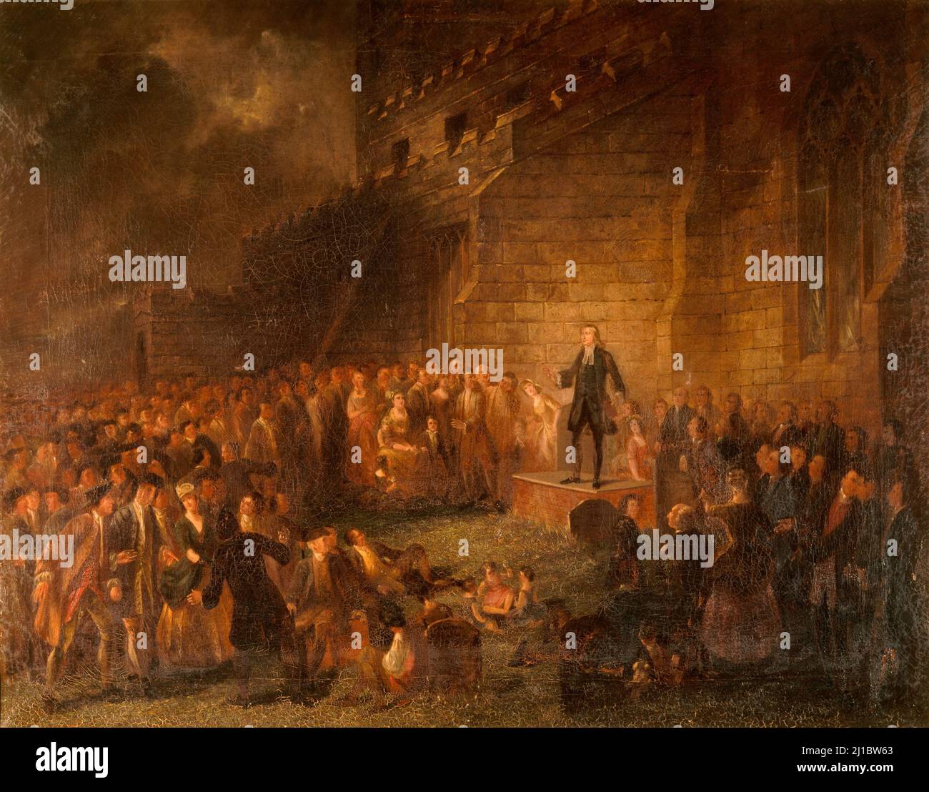 John Wesley Preaching from His Father’s Tomb by Alfred William Hunt ...
