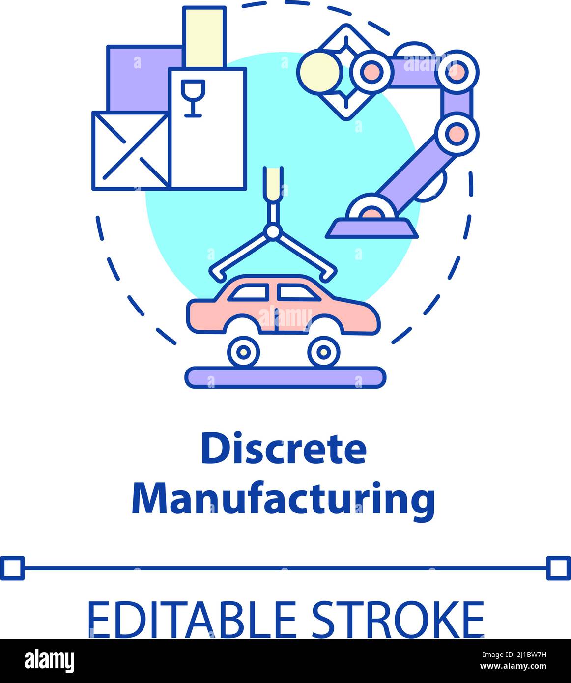 Discrete manufacturing Stock Vector Images - Alamy
