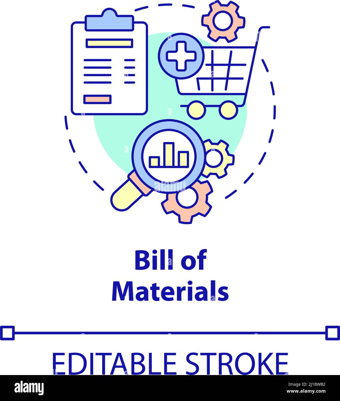 Bill of materials concept icon Stock Vector Image & Art - Alamy