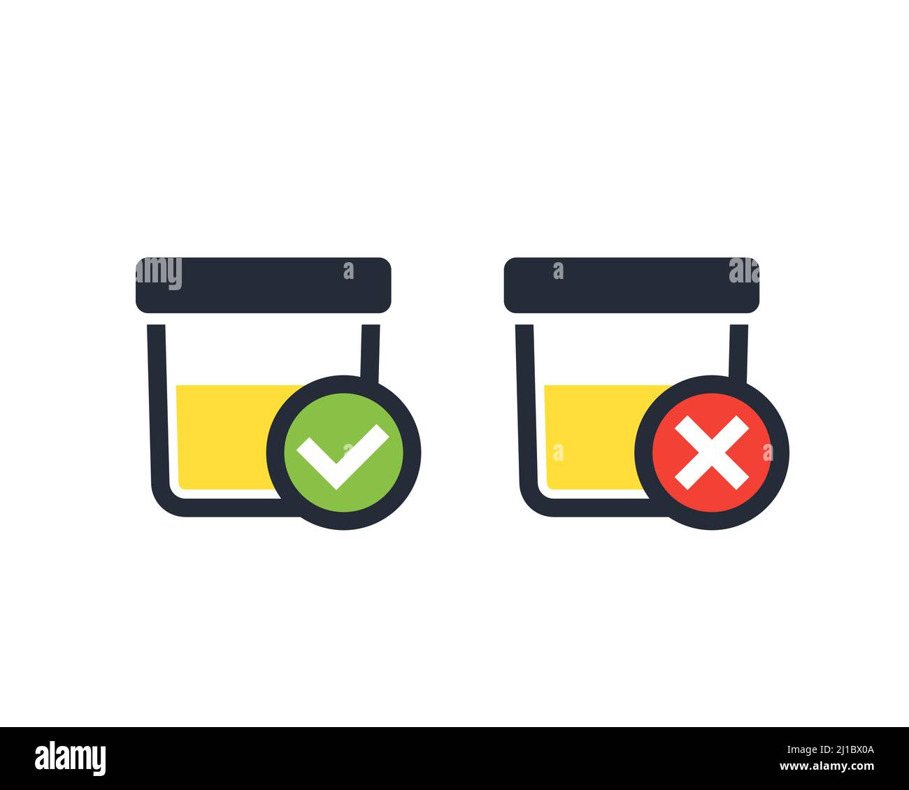 urine test, good and bad samples icon, vector Stock Vector Image & Art ...