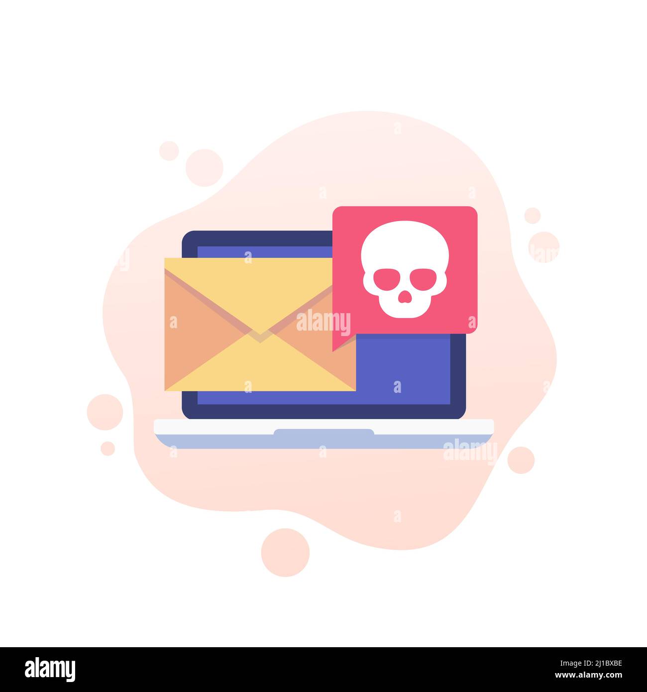 malware, email with computer virus, spam icon Stock Vector Image & Art ...