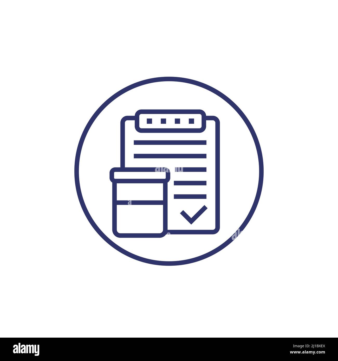 urine test results icon, line vector Stock Vector Image & Art - Alamy