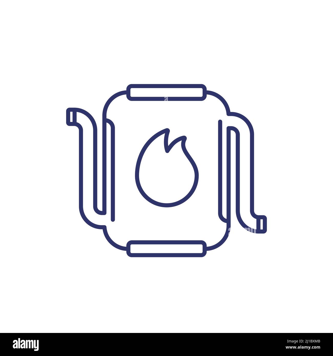 heating system icon, line vector sign Stock Vector Image & Art - Alamy