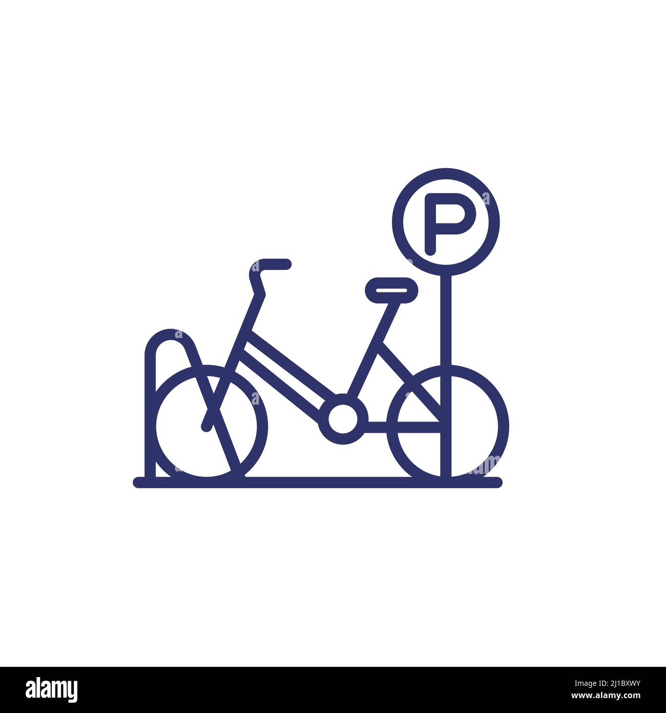 Bicycle parking place Stock Vector Images - Alamy
