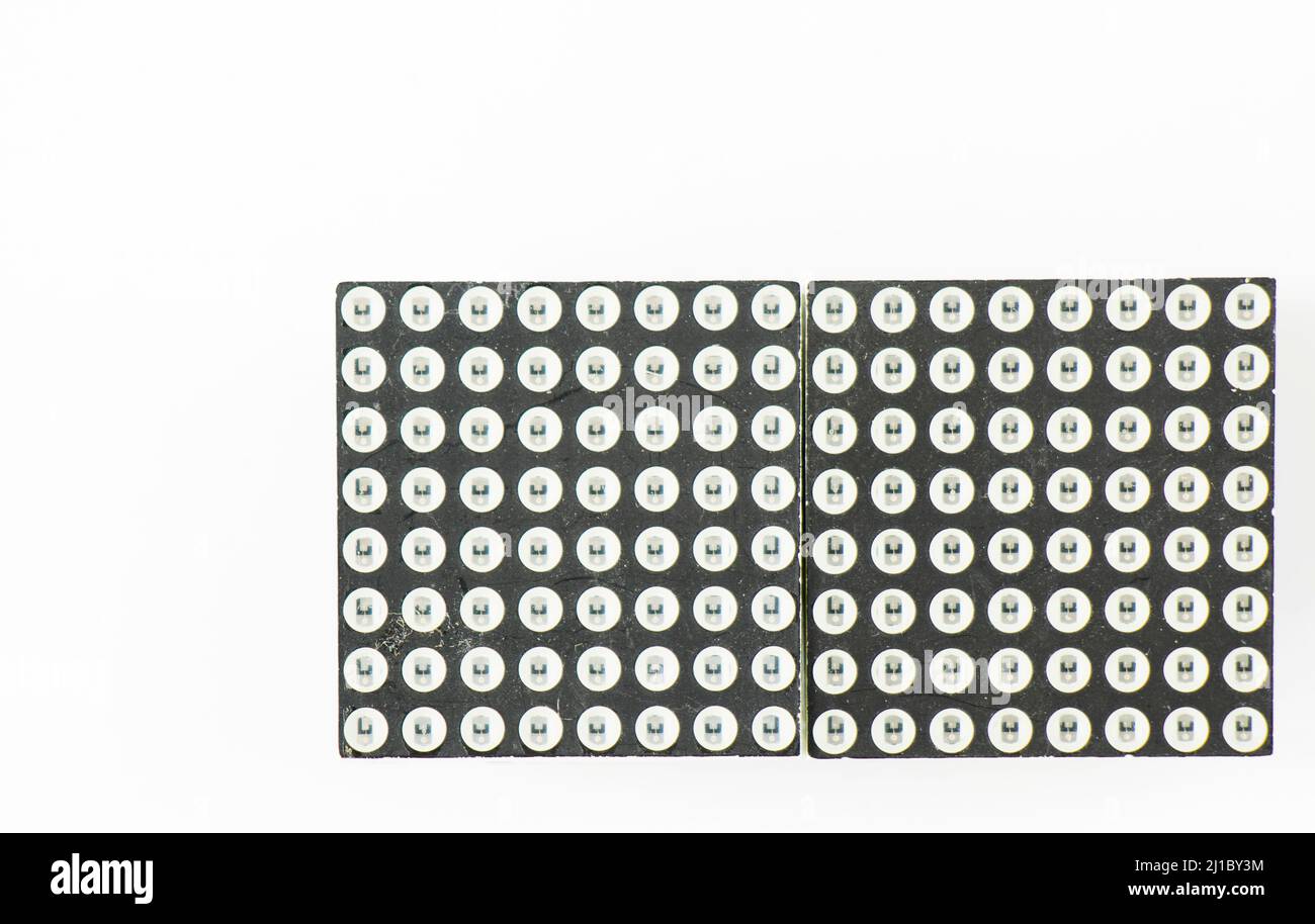 Led light display, small screen, lamps and electrical parts Stock Photo ...