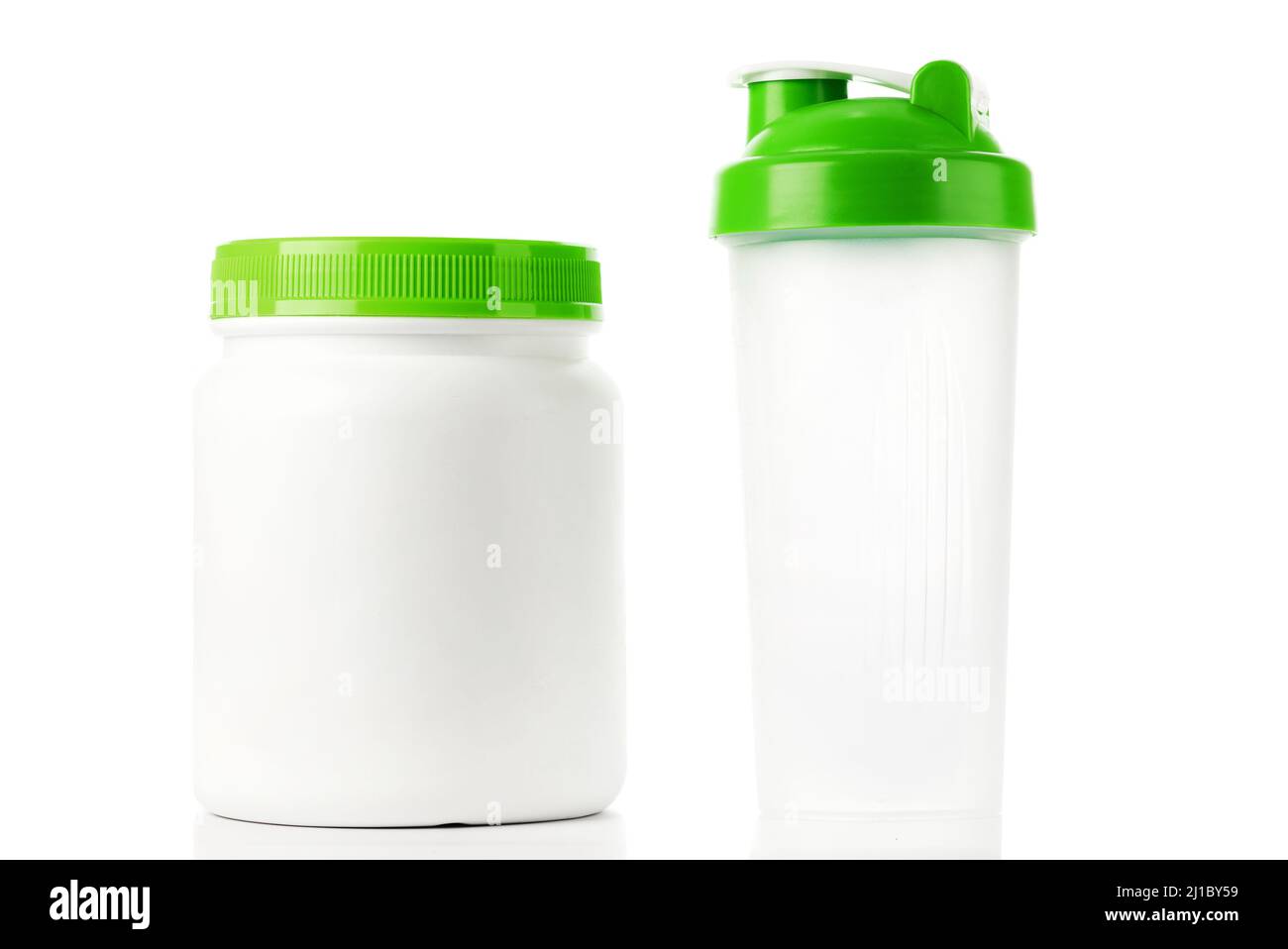 Whey protein powder jar Cut Out Stock Images & Pictures - Alamy