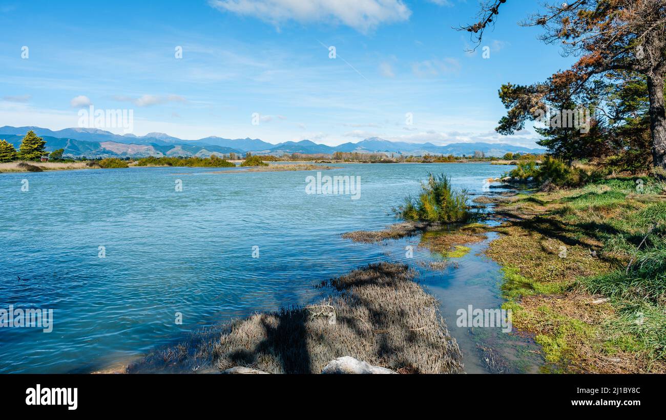 The Rabbit Island, Tasman Bay, New Zealand in summer Stock Photo - Alamy