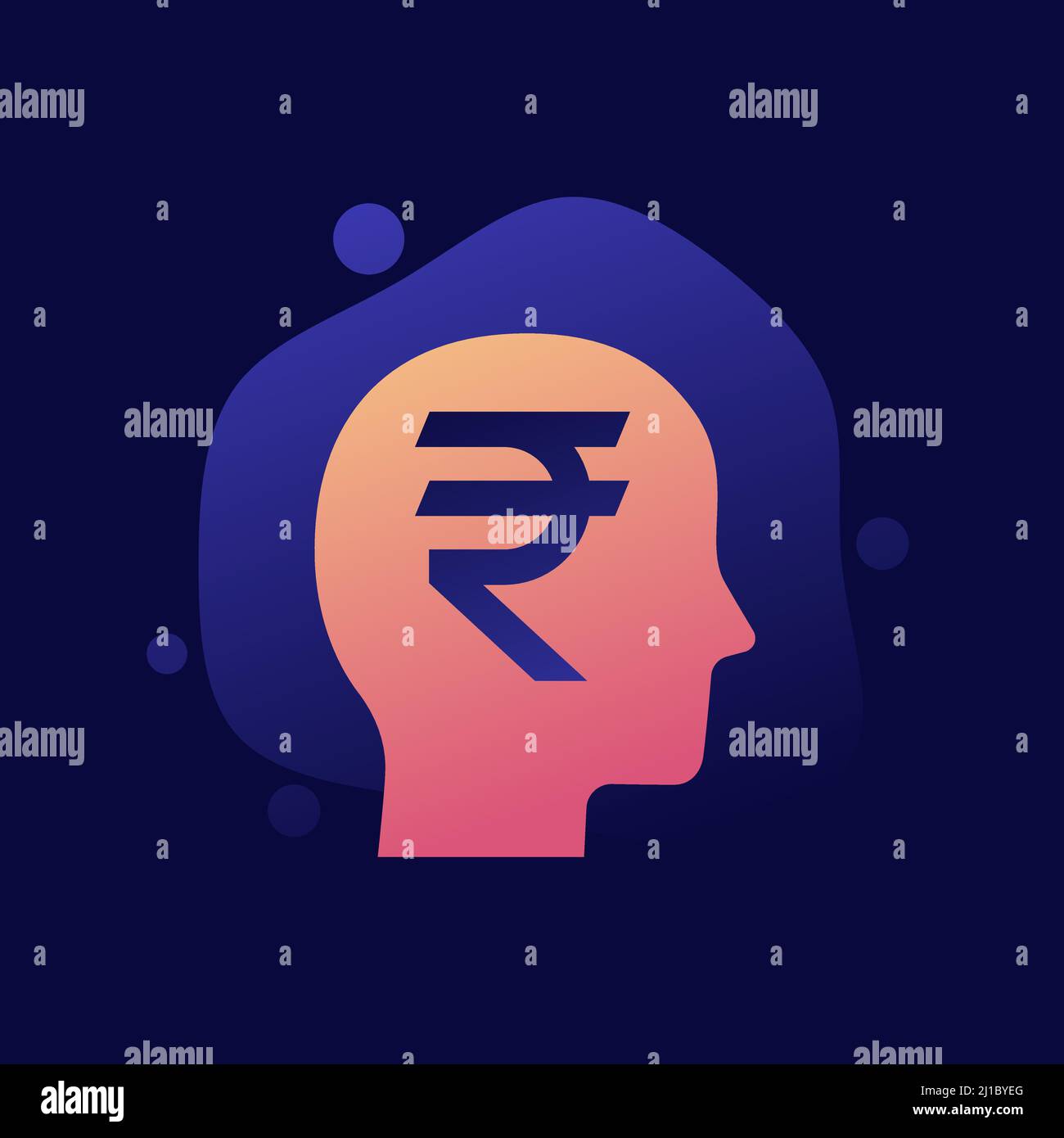 money thinking vector icon with indian rupee Stock Vector Image & Art ...