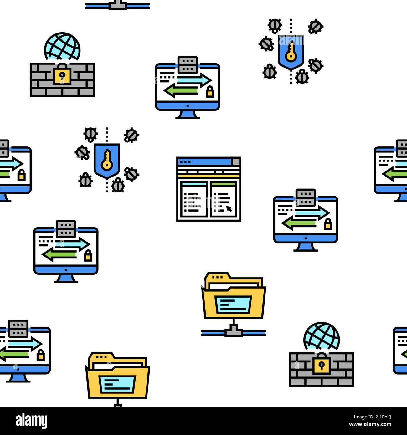 Ssh, Sftp File Transfer Protocol Icons Set Vector Stock Vector Image & Art - Alamy