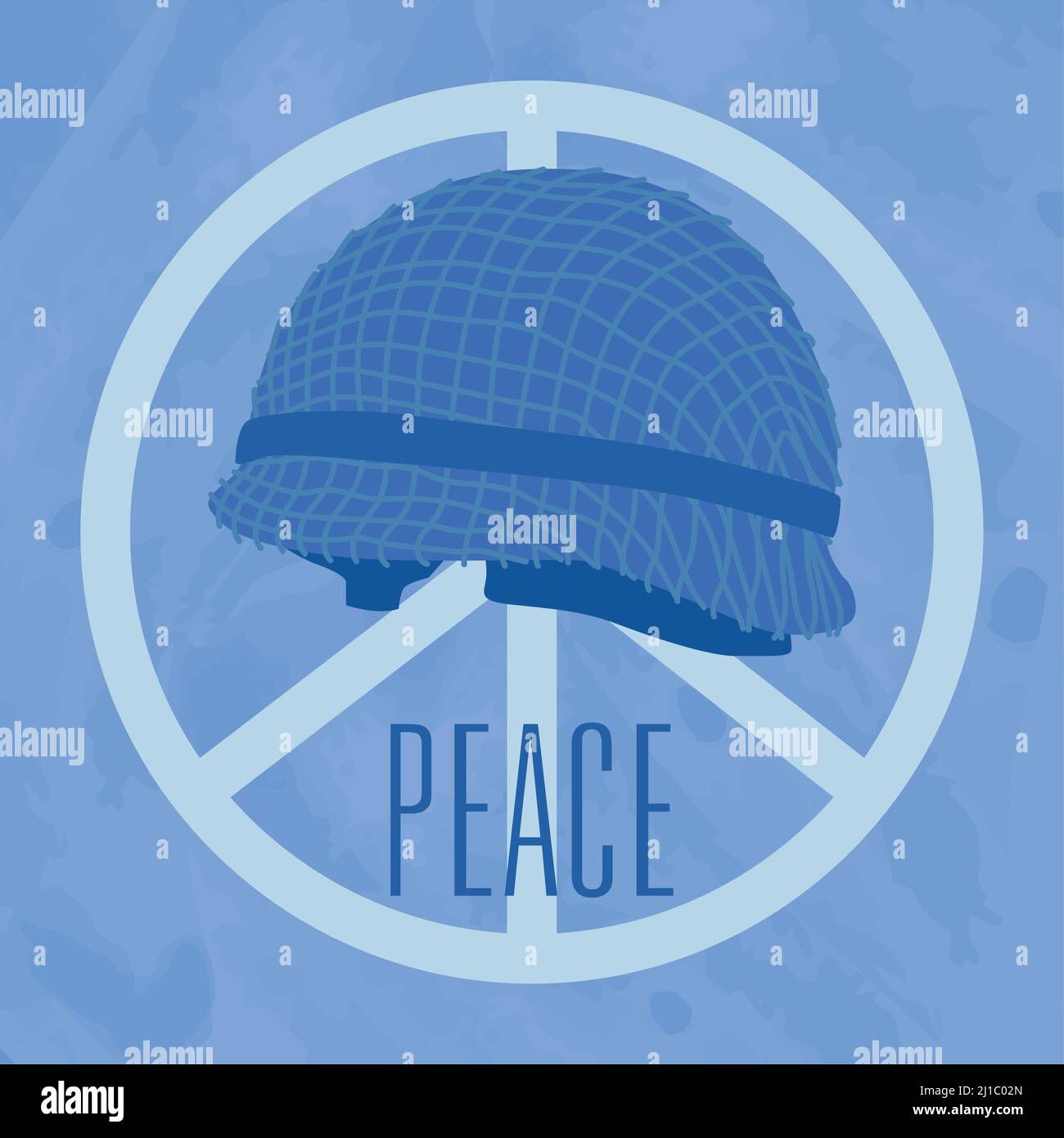 Isolated military helmet on a peace symbol Peace concept Vector Stock ...