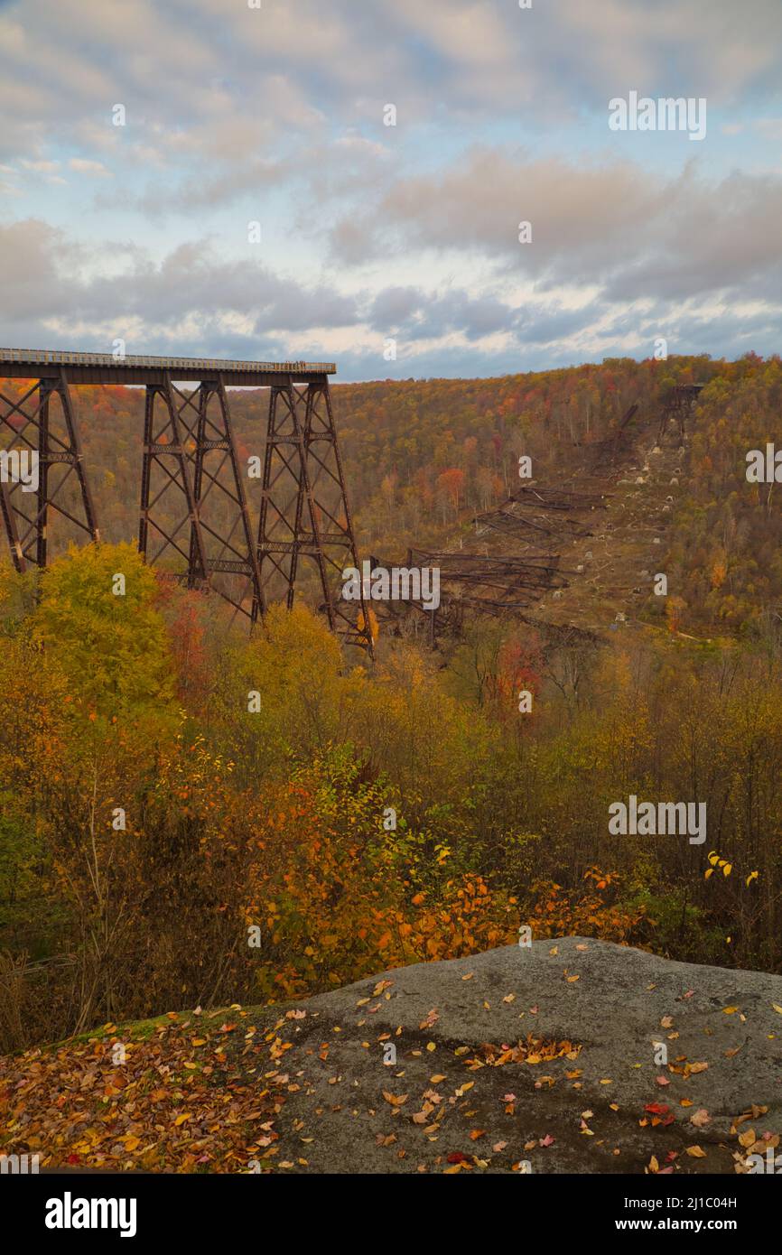 A fall day at Kinzua Bridge State Park, Pennsylvania Stock Photo - Alamy