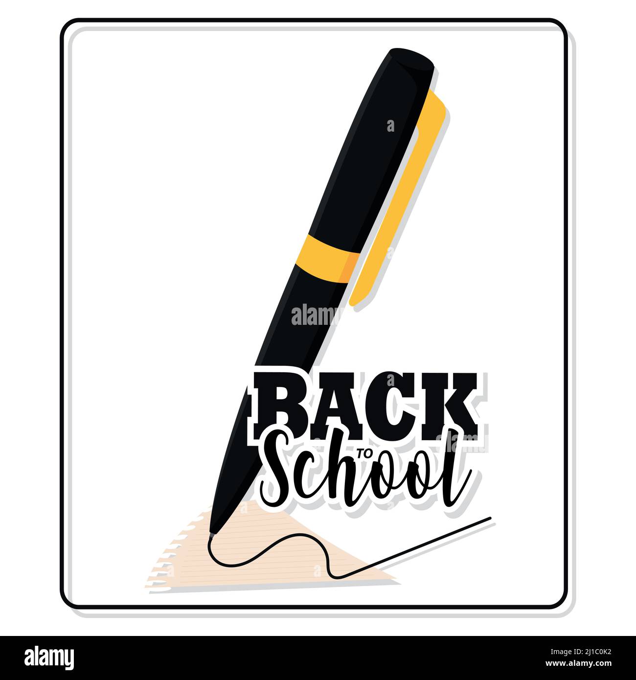 Poster pen back to school vector illustration Stock Vector Image & Art ...