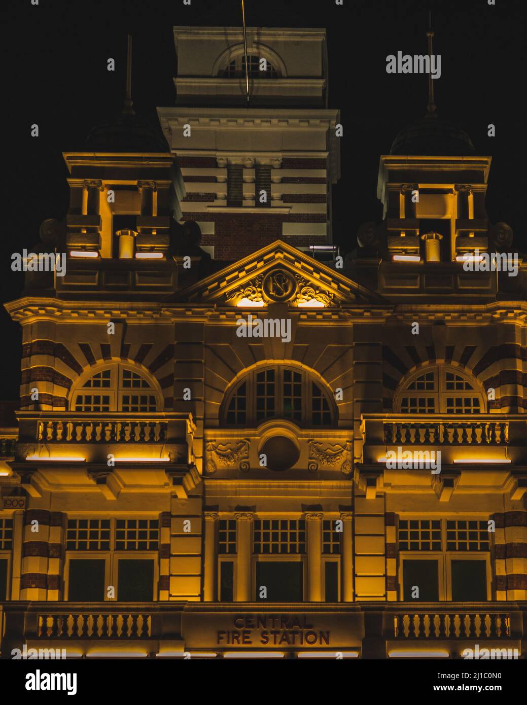 Old fire station night hi-res stock photography and images - Alamy
