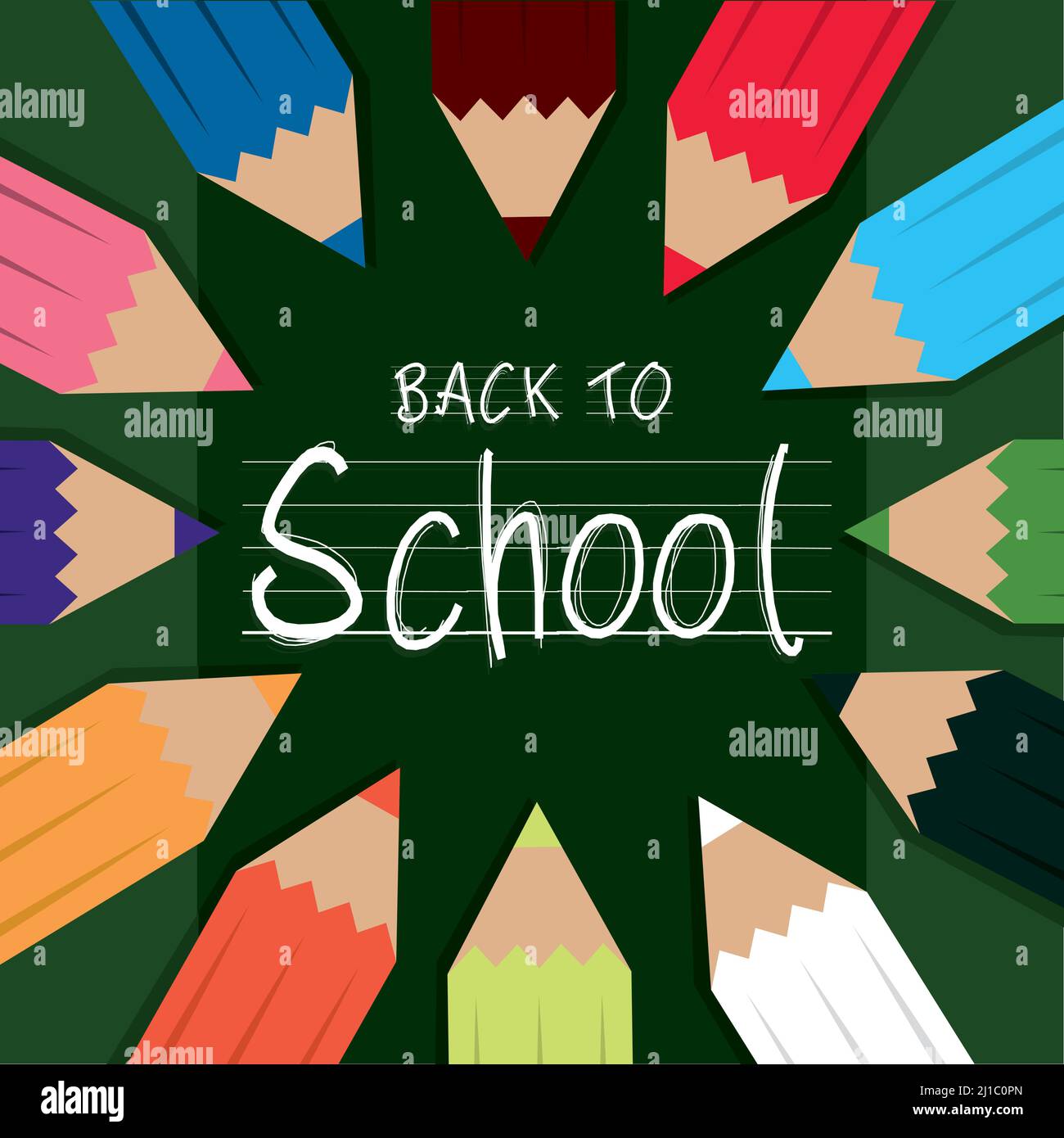 Poster colors back to school vector illustration Stock Vector Image ...