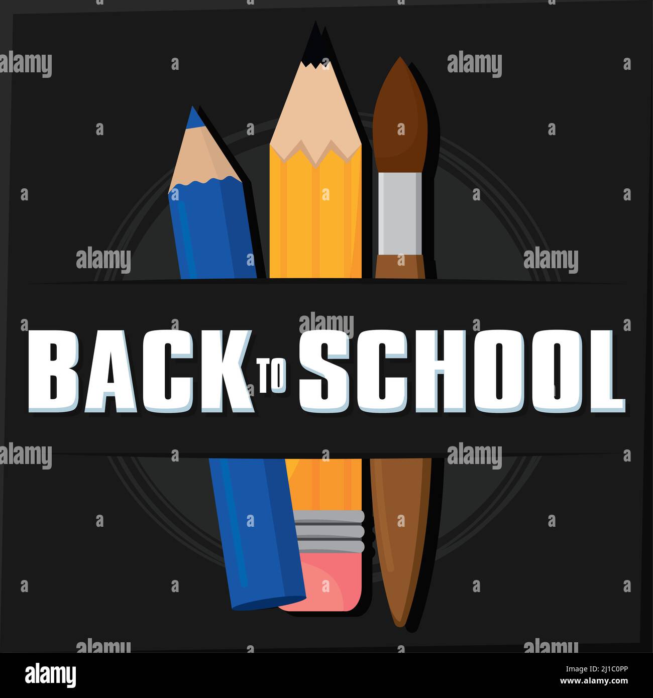 Poster colors back to school vector illustration Stock Vector Image ...