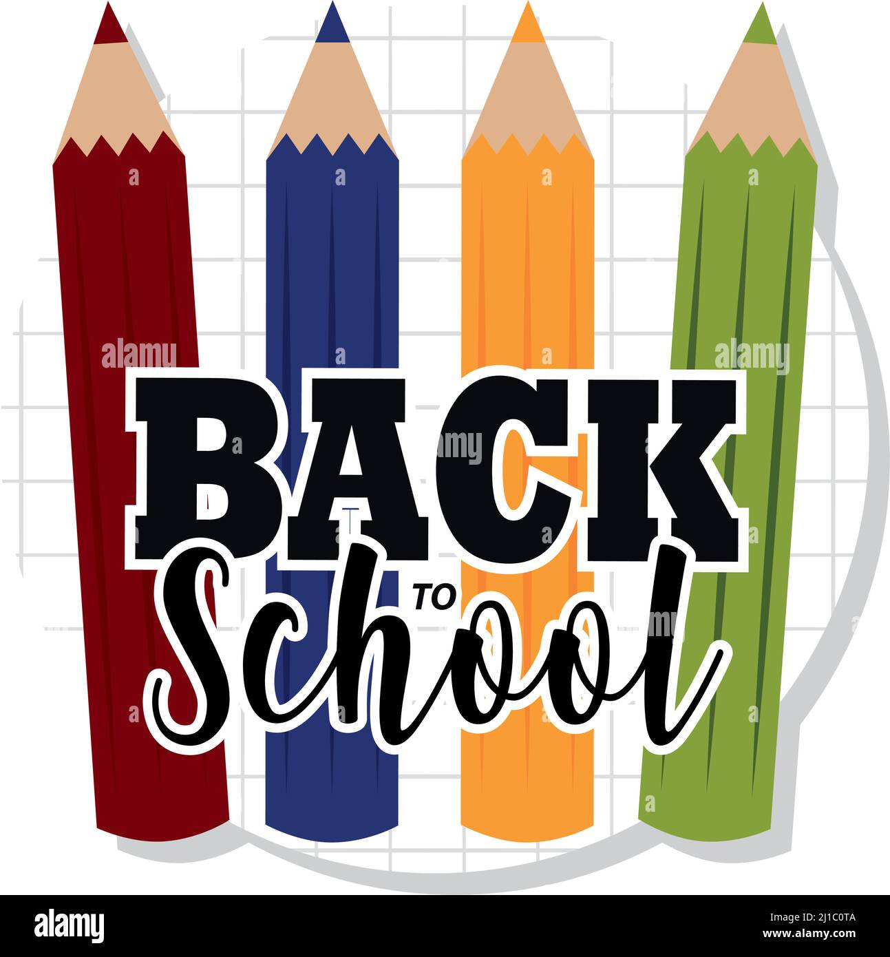 Poster colors back to school vector illustration Stock Vector Image ...