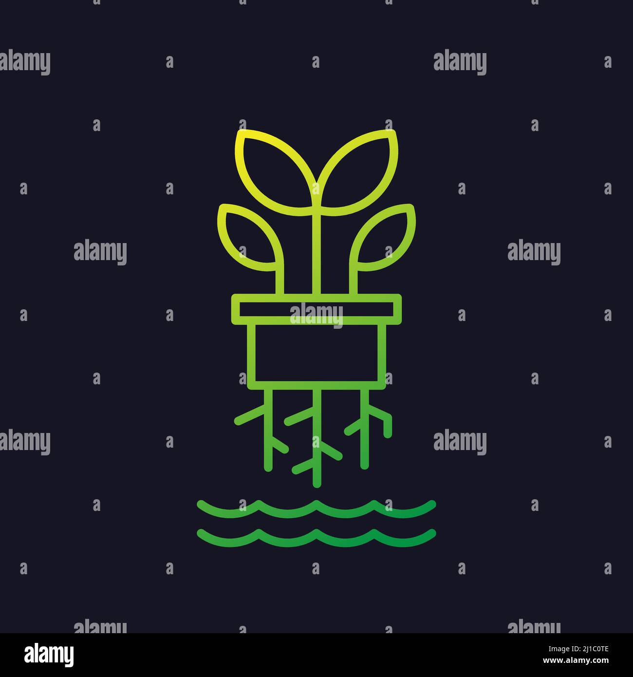 hydroponic farming line vector icon Stock Vector Image & Art - Alamy