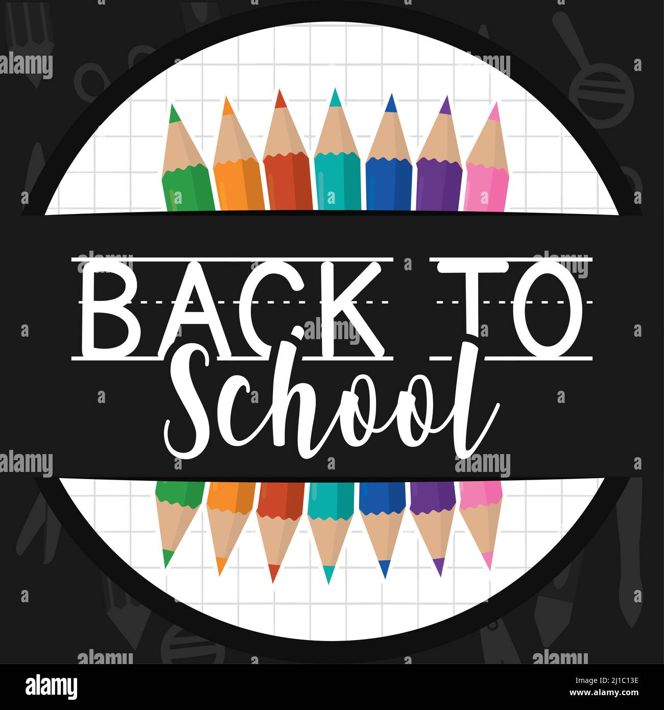 Poster colors back to school vector illustration Stock Vector Image ...