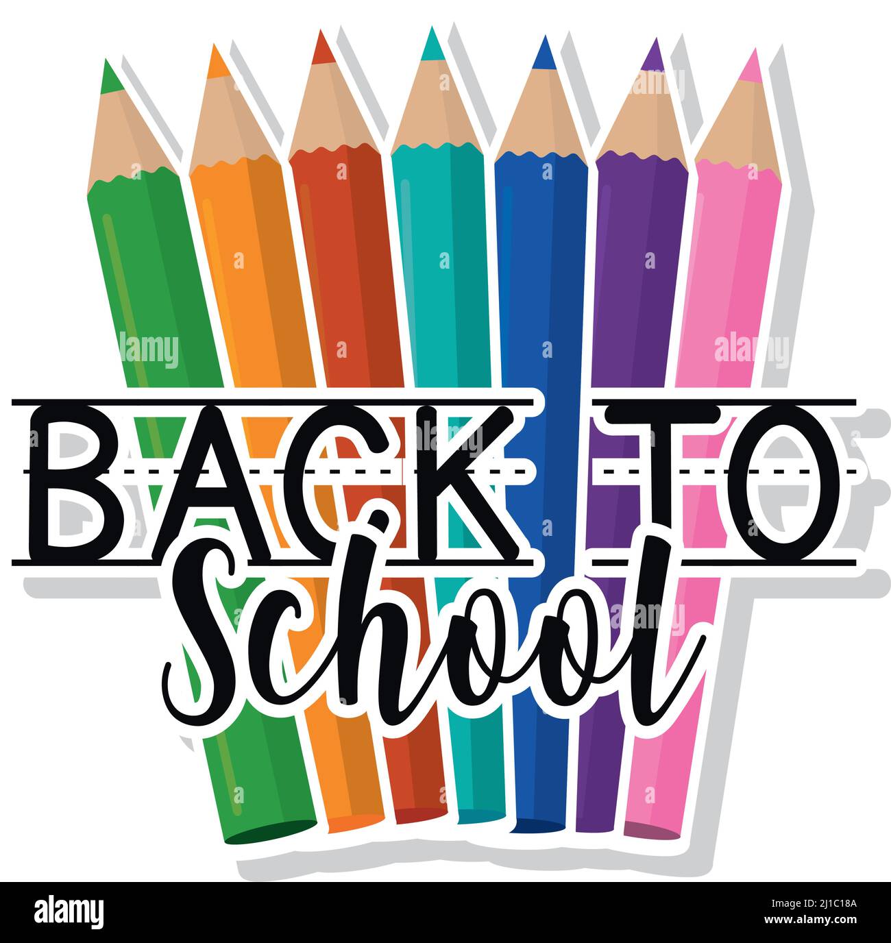 Poster colors back to school vector illustration Stock Vector Image ...