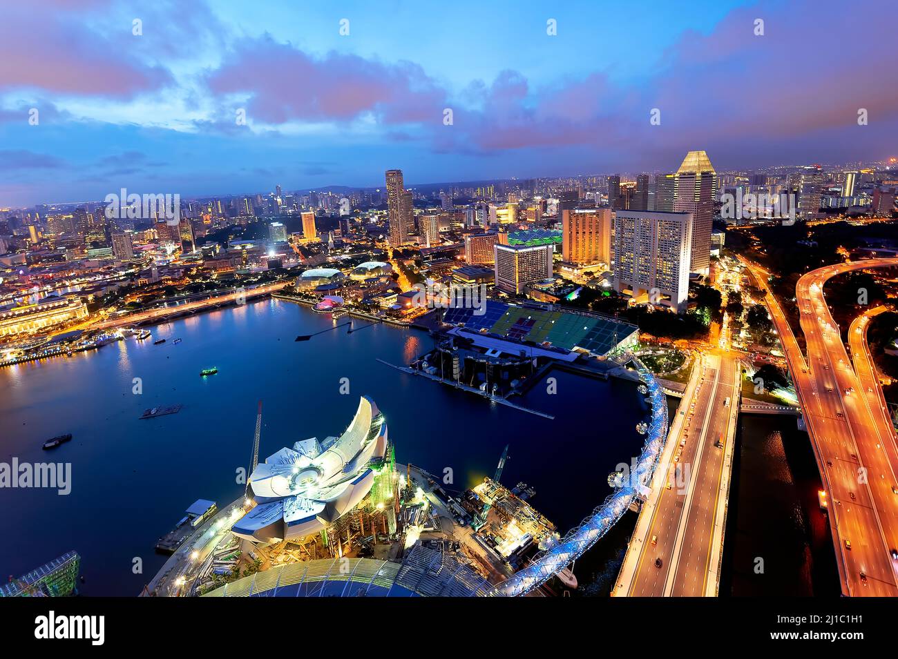 Aerial marina bay sands hi-res stock photography and images - Alamy