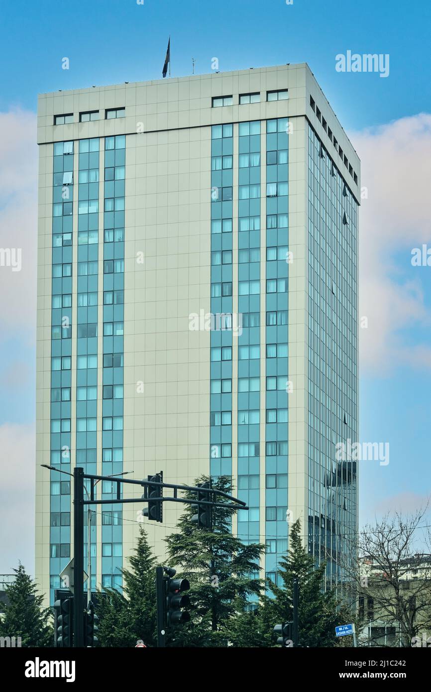 Government high-rise building in Pristina, Kosovo Stock Photo - Alamy