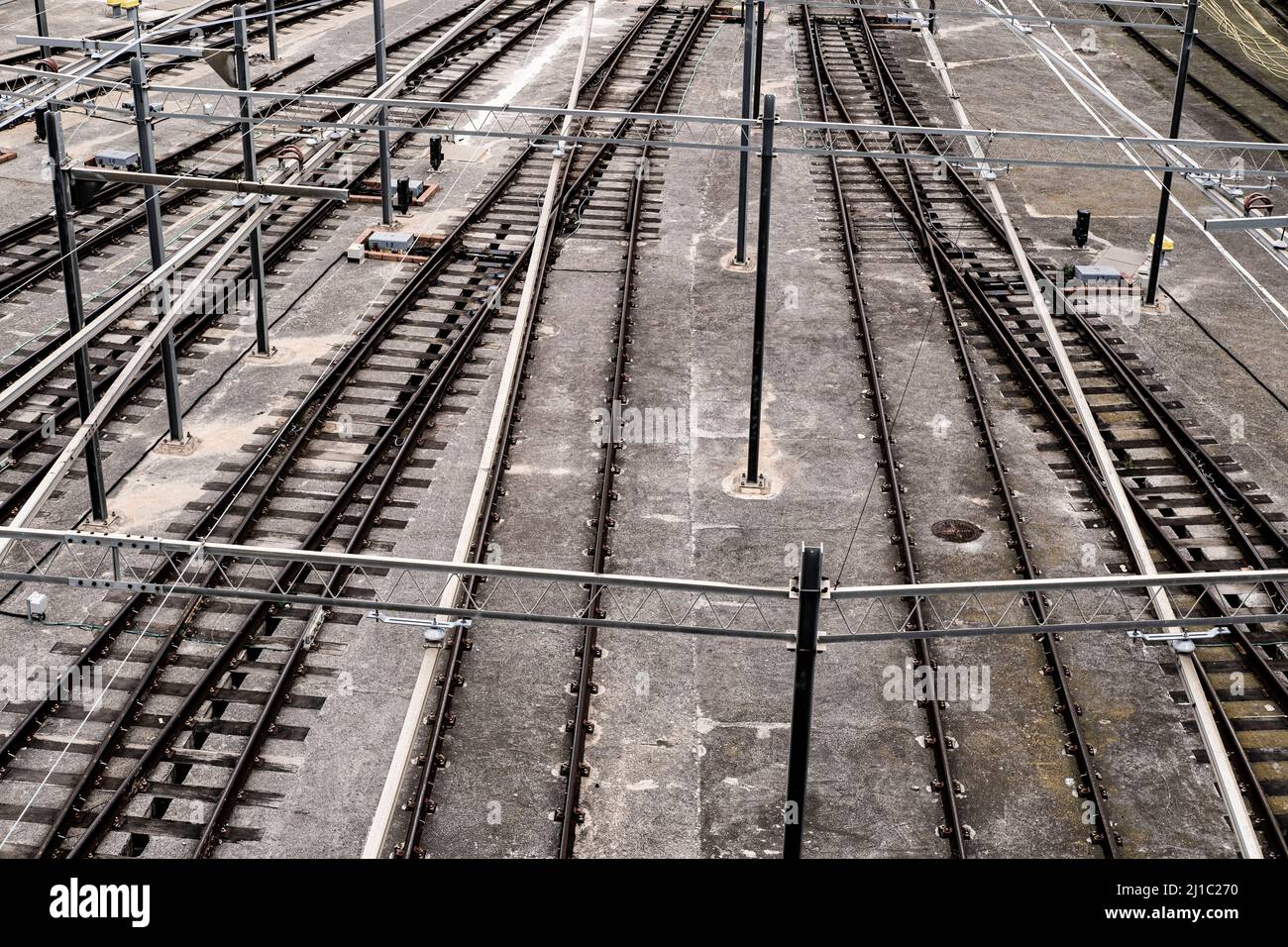 Road railroad line seen hi-res stock photography and images - Alamy